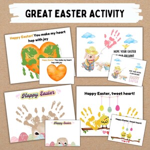 Easter Handprint BUNDLE Craft, Easter Handprint Art, Printable ...