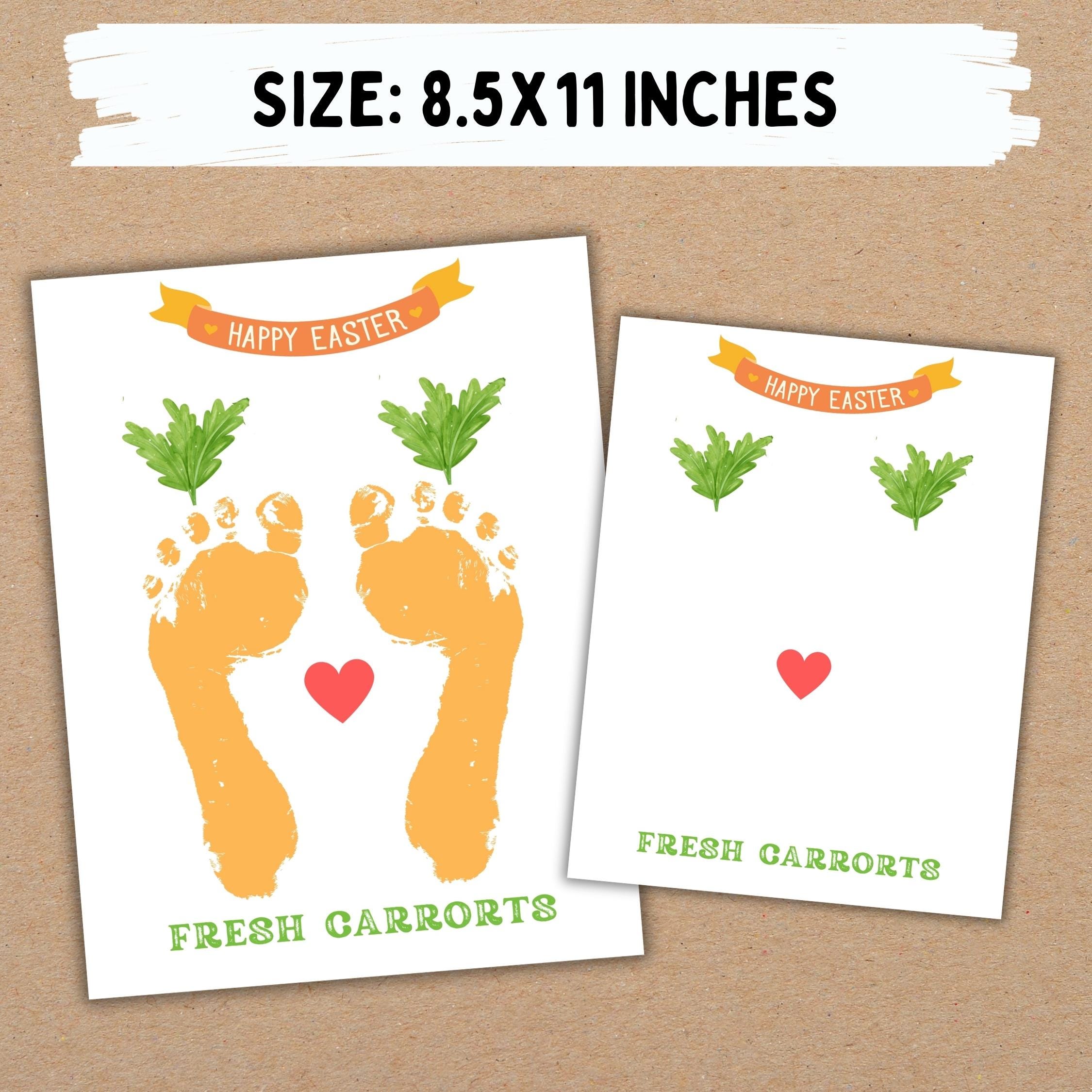 Happy Easter Handprint Footprint Art Craft Bundle, Easter Craft for ...