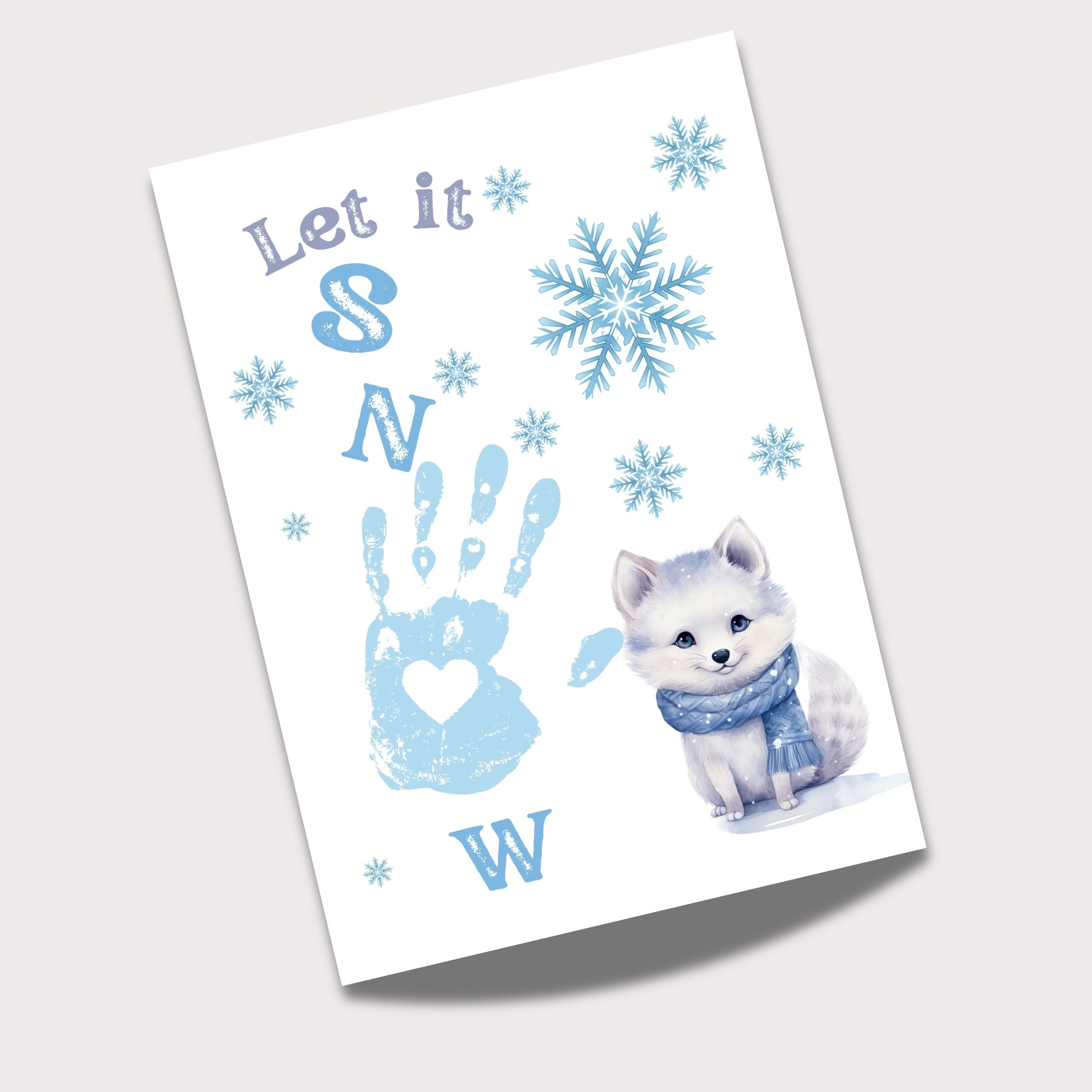 Winter Handprint Art, Winter Handprint Craft, Printable, Winter Season ...