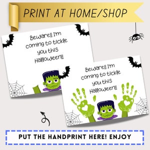 PRINTABLE Halloween Handprint Activity, Handprint Art Craft ...