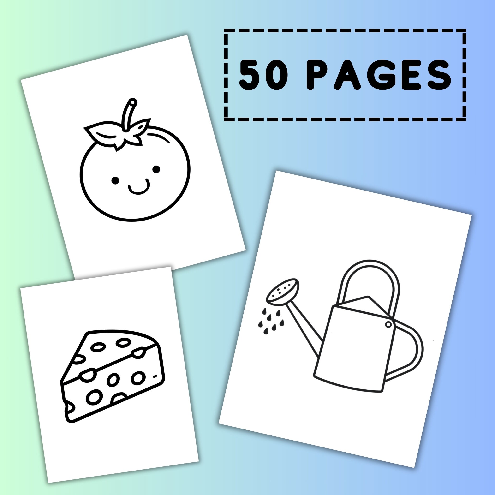 50 Printable Coloring Pages for Kids, Toddlers, Preschoolers, Coloring ...