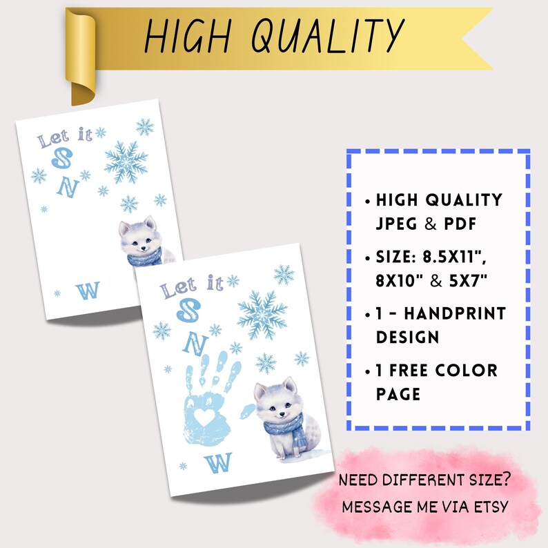 Winter Handprint Art, Winter Handprint Craft, Printable, Winter Season ...