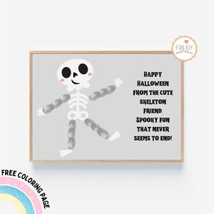 Spooky Halloween Handprint Art, Skeleton Handprint Craft for Kid ...