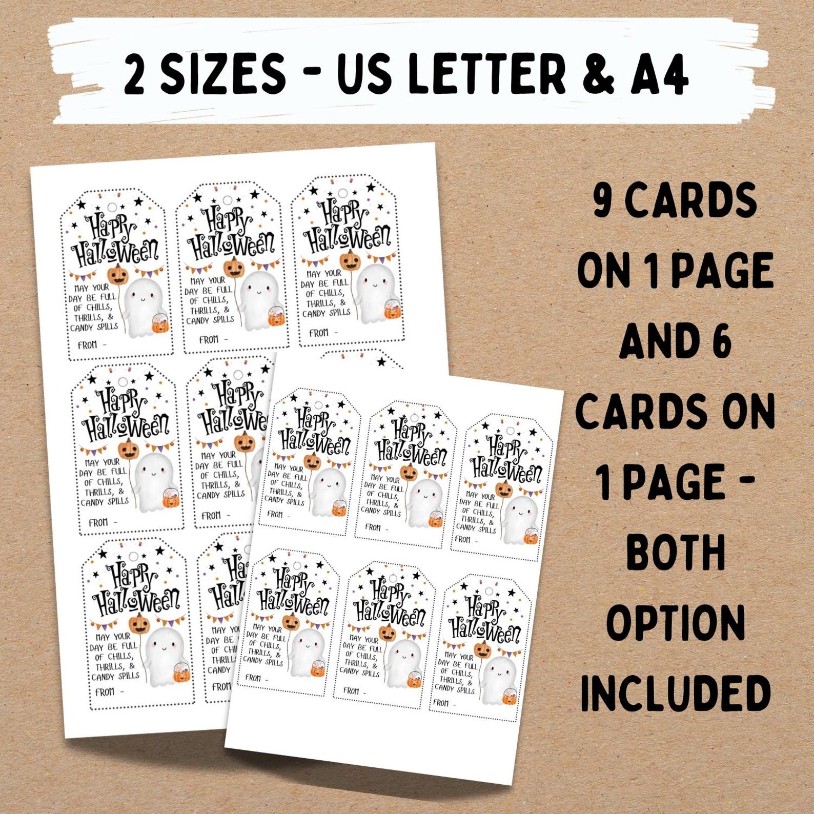 EDITABLE Halloween Treat Tag, Halloween Gift Tag, Halloween Favor Tag ...