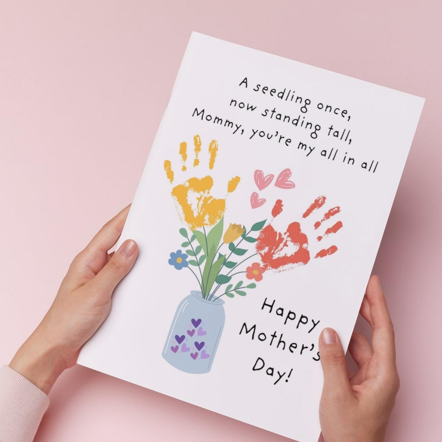 Mothers Day Poem, Fingerprint Craft, Letter for Mom, Preschool Activity ...