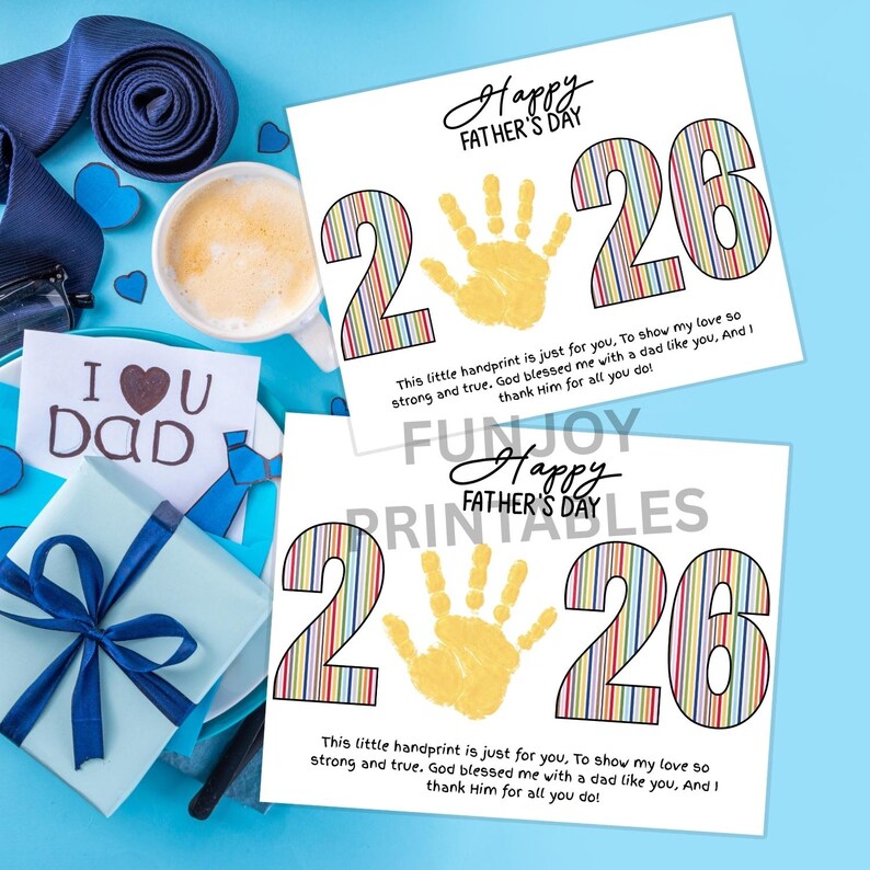 Fathers Day Handprint Craft, 2026 Fathers Day Handprint Template, Poem ...