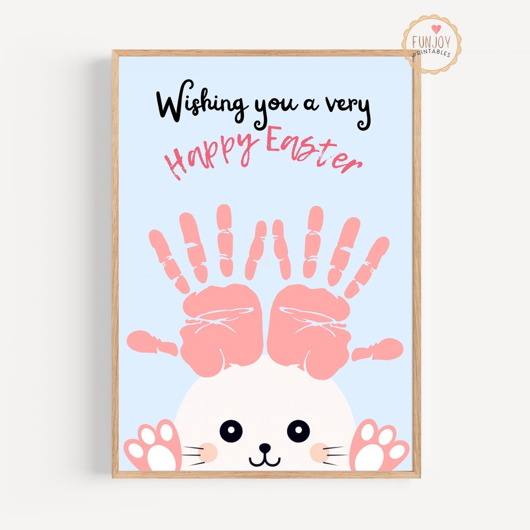 Easter Craft Handprint Art Template, Easter Printable for Baby Kids ...
