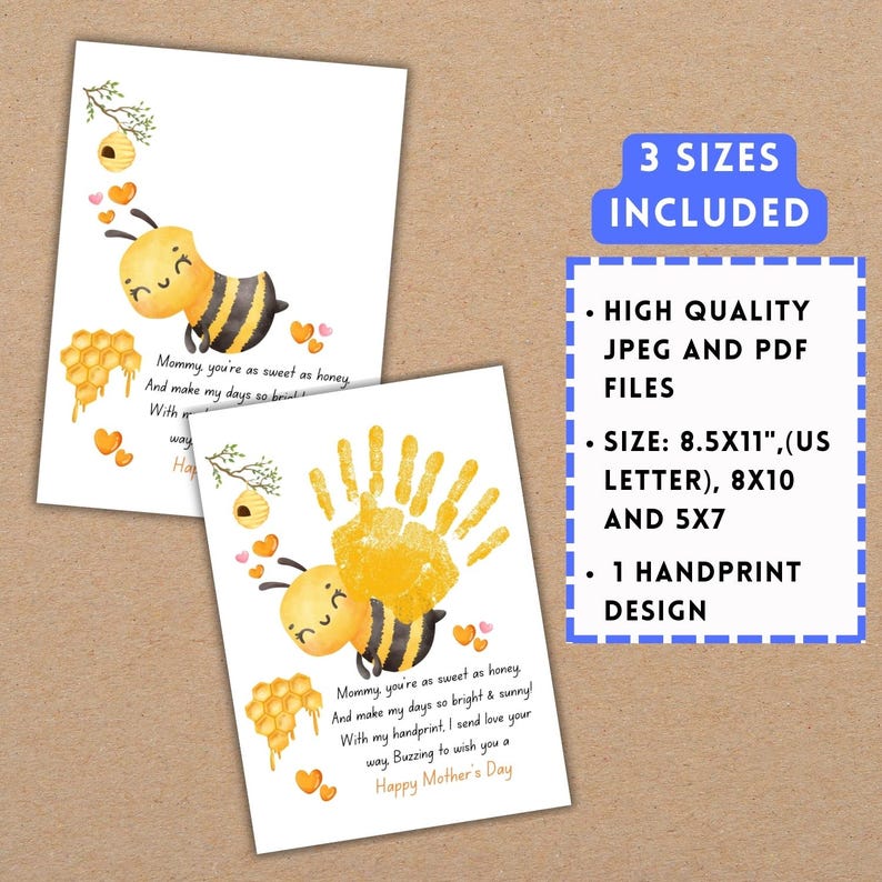 Mothers Day Handprint Art Craft, Mom Handprint Fingerprint Craft ...