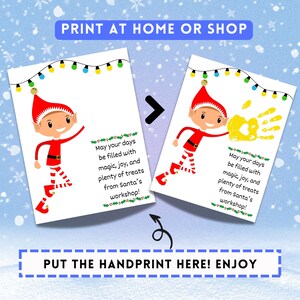 Christmas Handprint Craft Bundle, Christmas Handprint Art, Printable ...