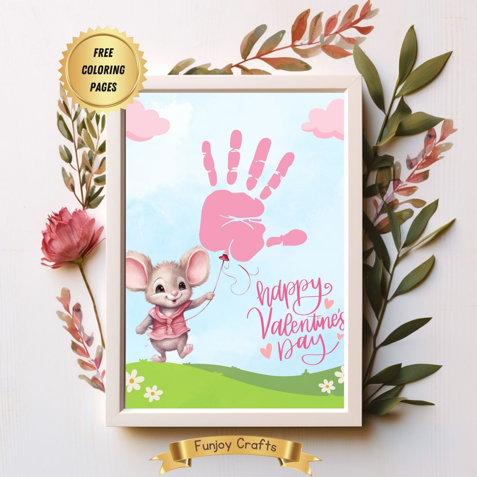 Valentines Day Handprint, Keepsake Art, Handprint Activity for Toddler ...