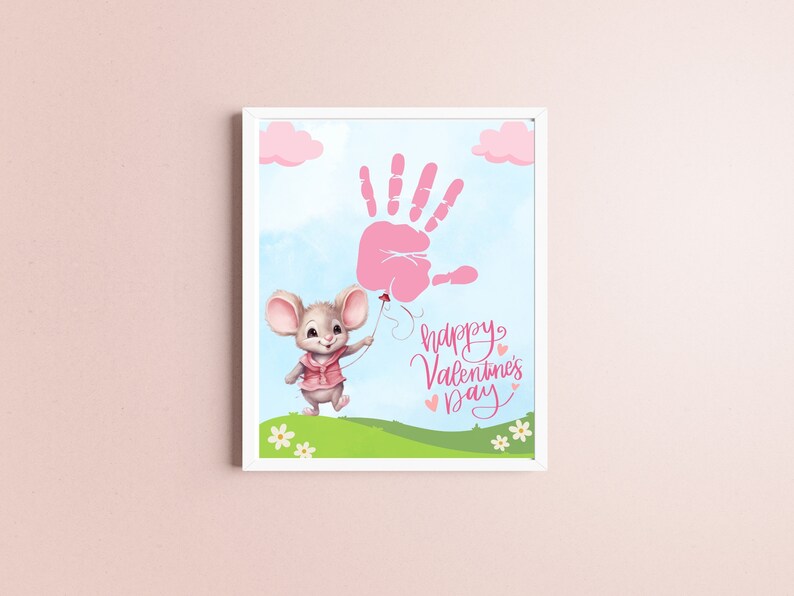 Valentines Day Handprint, Keepsake Art, Handprint Activity for Toddler ...