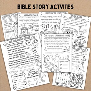 PRINTABLE Sunday School Activity BUNDLE, Sunday School Craft, Church ...