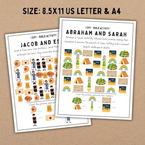 Bible I Spy Pages, PRINTABLE Bible Quiet Time Activity, Bible Stories ...