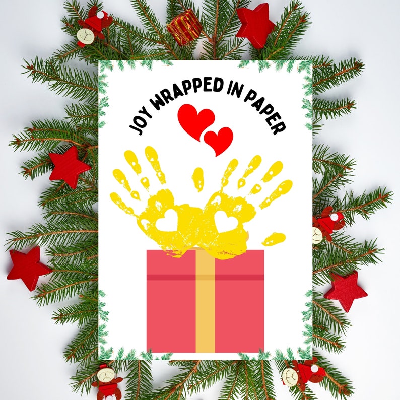 Christmas Handprint Craft, PRINTABLE Christmas Activity for Kids ...
