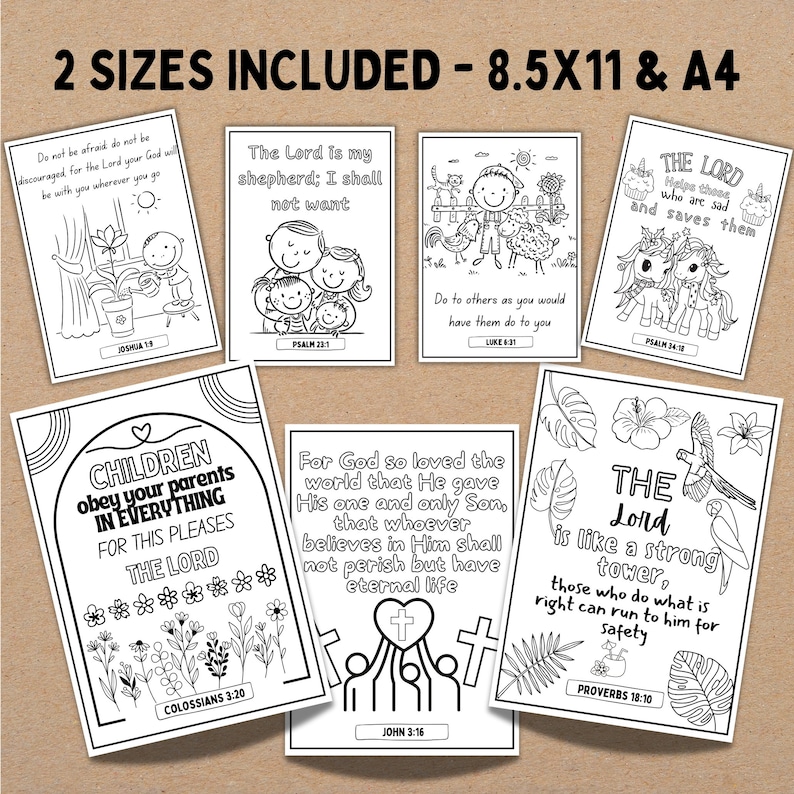 PRINTABLE Christian Bible Verse Homeschool Printable Coloring Page Kid ...