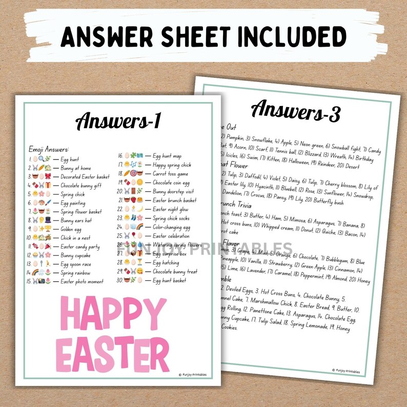 Easter Games BUNDLE, 60 PRINTABLE Party Games Kids & Adults (PDF ...