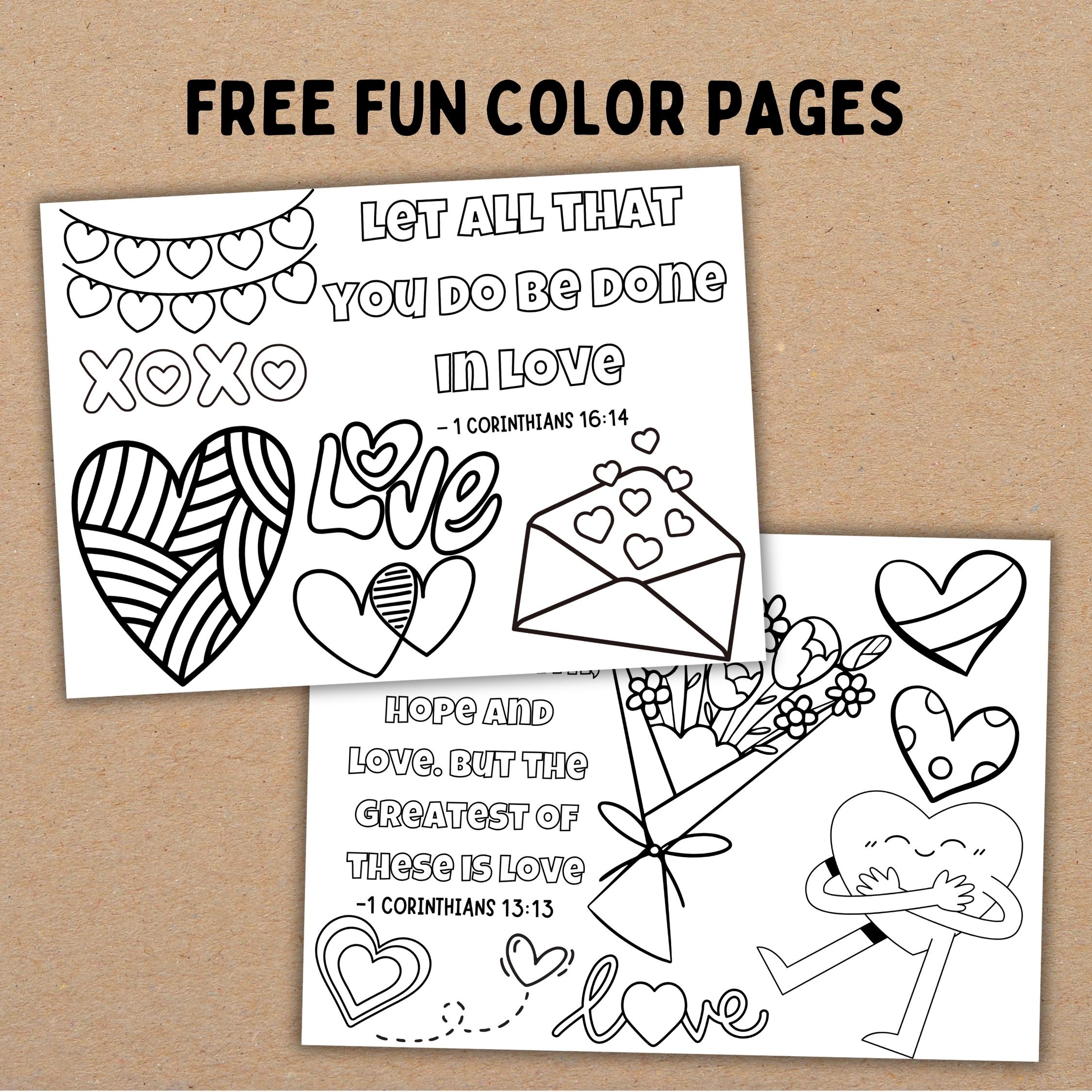 PRINTABLE Love is Activity Placemat, Coloring Page Kids, Printable ...