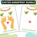 Happy Easter Handprint Footprint Art Craft Bundle, Easter Craft for ...