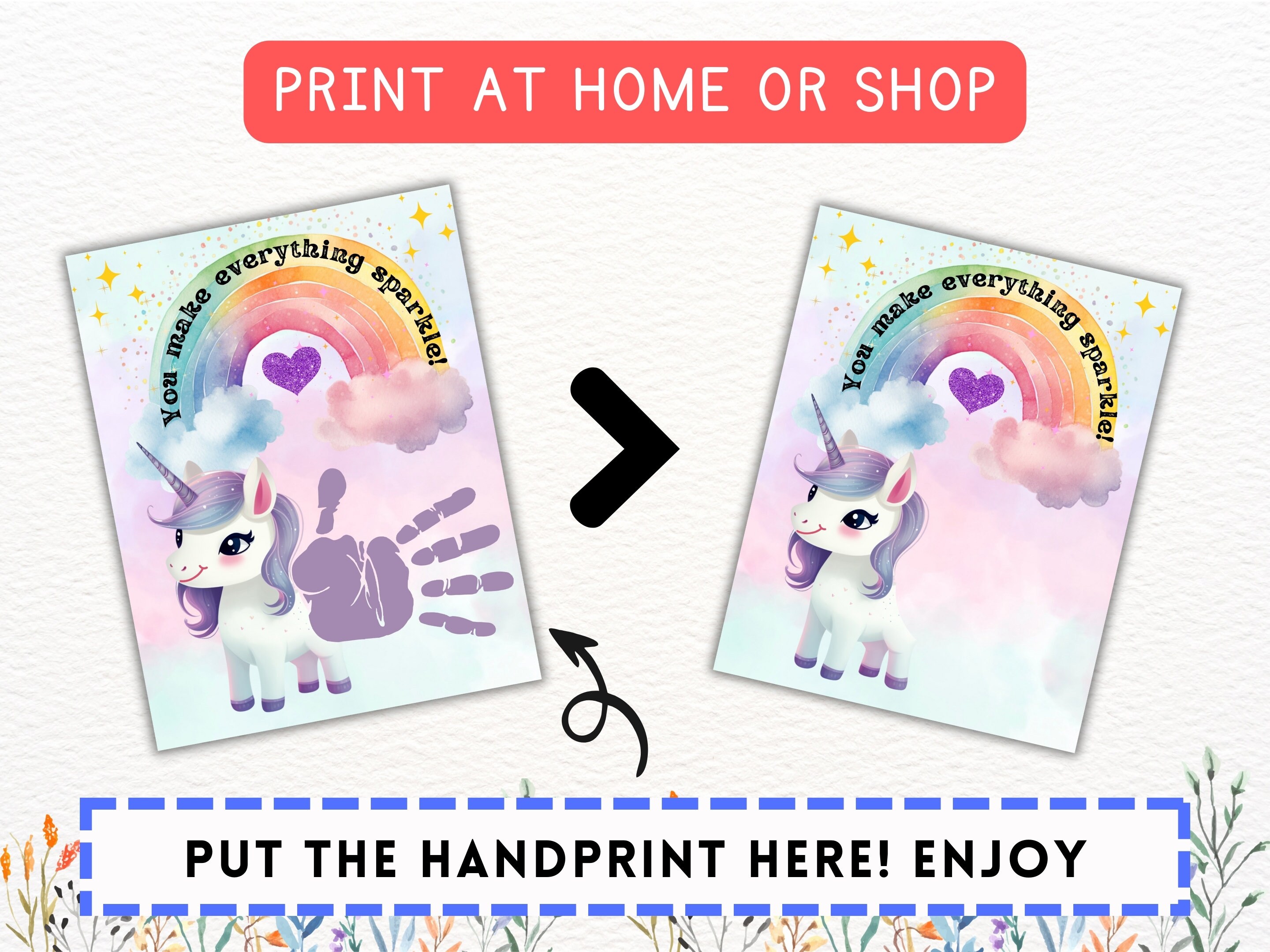 PRINTABLE Mother's Day Handprint Art Craft for Kids, Toddler, Preschool ...