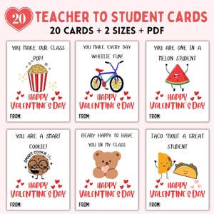 Teacher Valentines for Students, Teacher Valentines for Class, Teacher ...