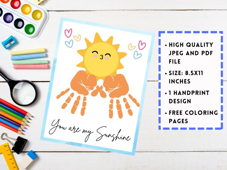 Mother's Day Printable, Mother's Day Handprint Art Mothers Day Gift ...
