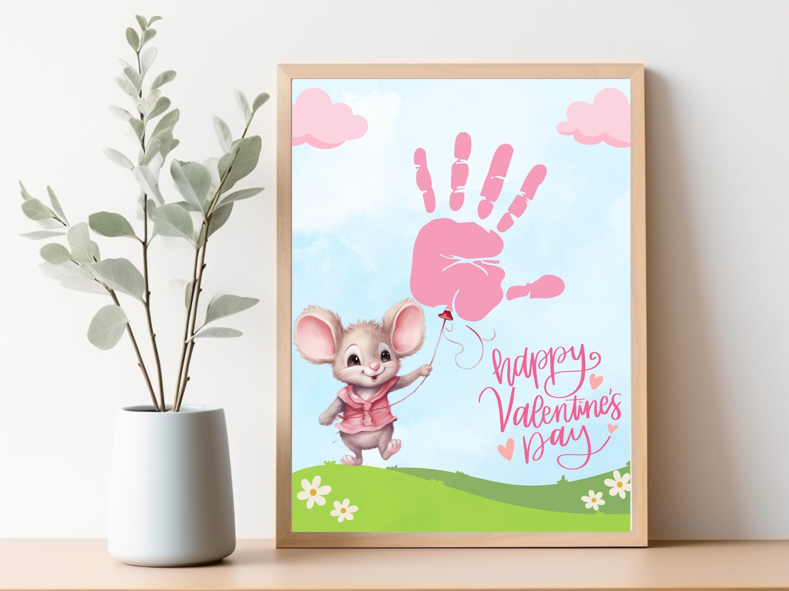 Valentines Day Handprint, Keepsake Art, Handprint Activity for Toddler ...