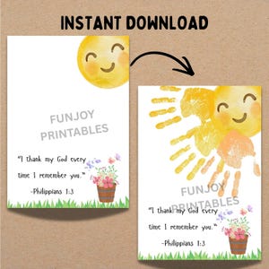 Bible Mother Day Handprint Art Craft, Mom Hand Print, Faith Based ...