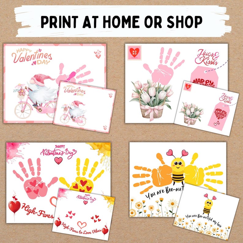 Printable Valentines Day Handprint Craft, Keepsake Art, Toddler ...