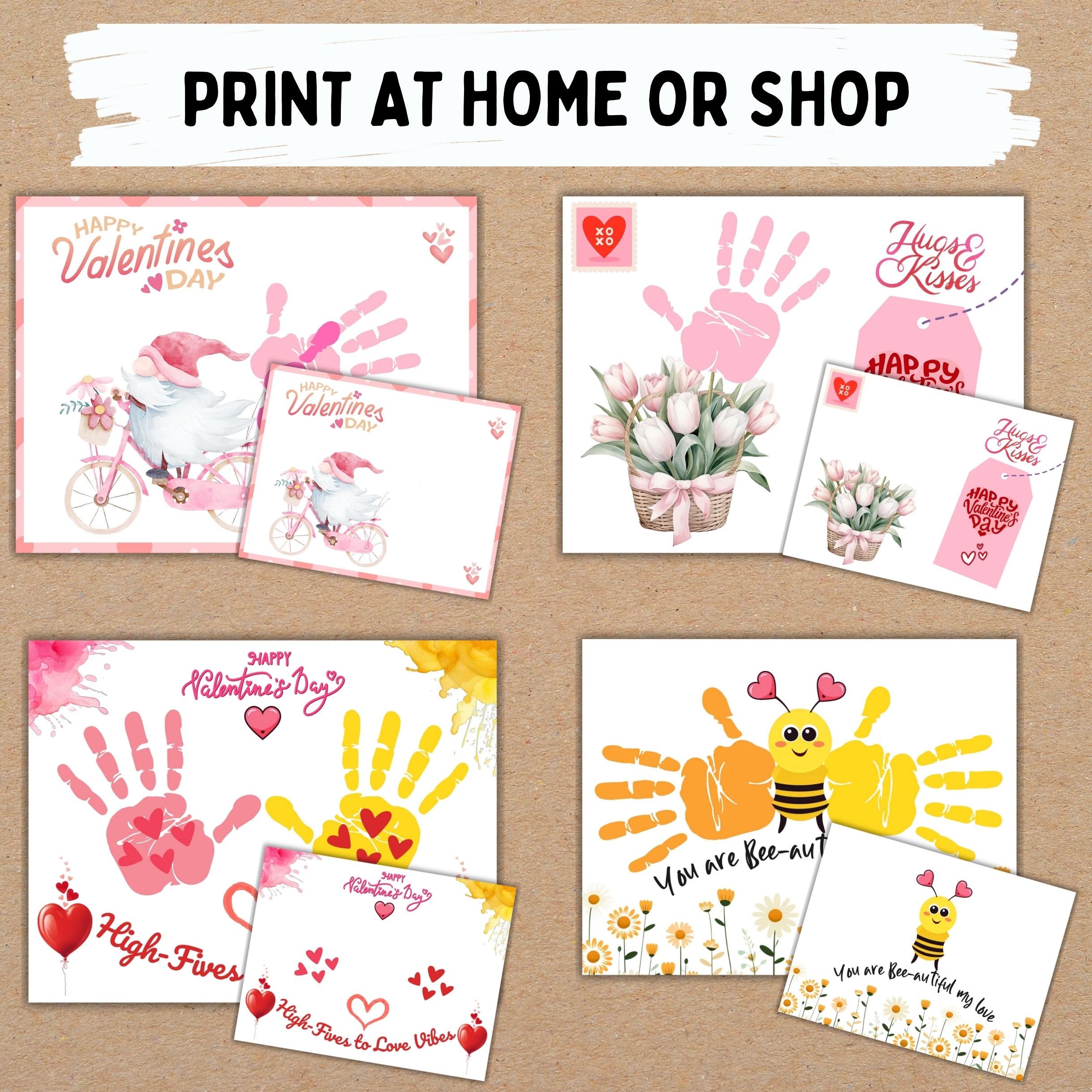 Printable Valentines Day Handprint Craft, Keepsake Art, Toddler ...