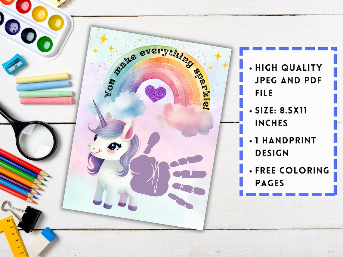 PRINTABLE Mother's Day Handprint Art Craft for Kids, Toddler, Preschool ...