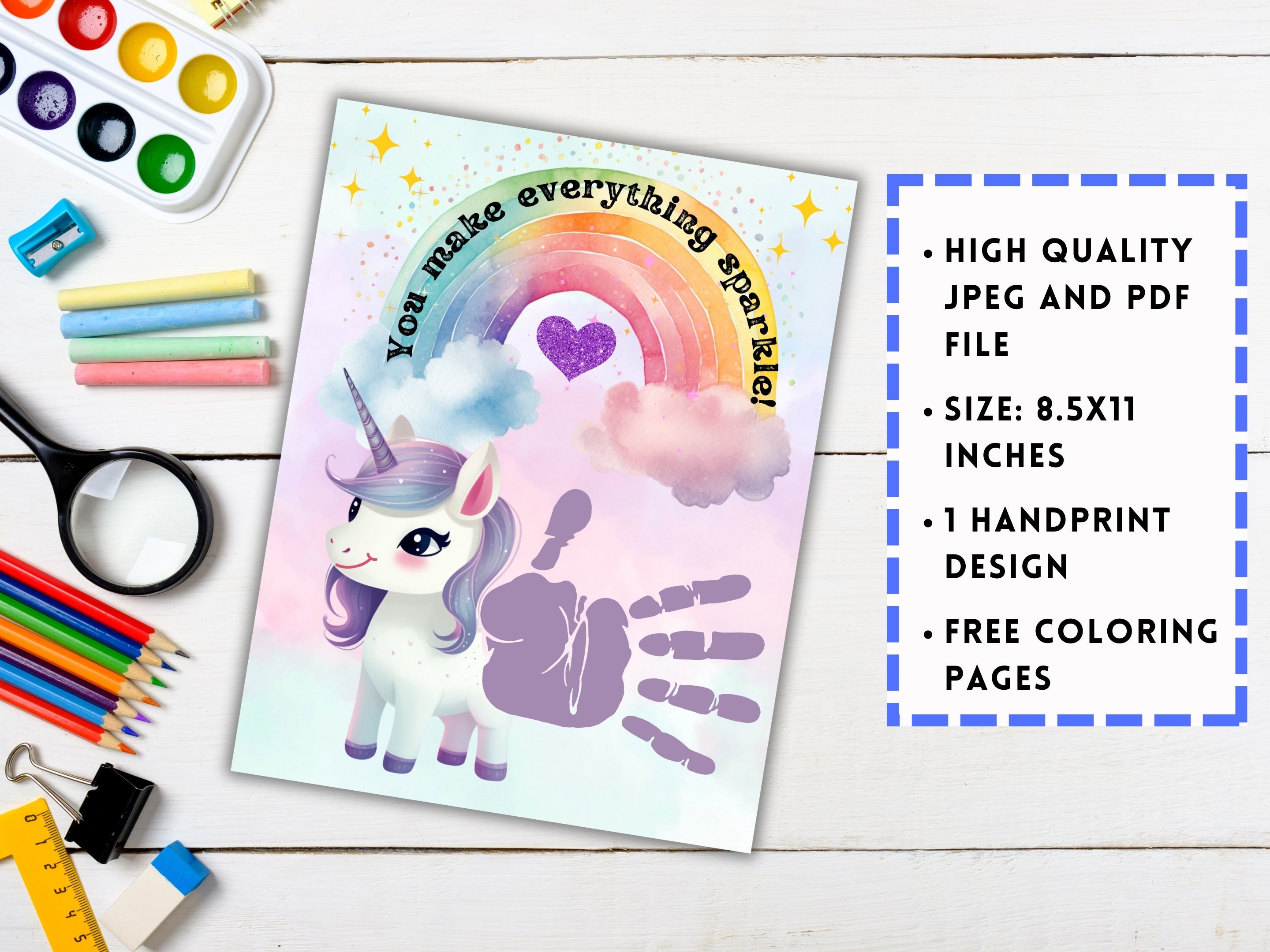 PRINTABLE Mother's Day Handprint Art Craft for Kids, Toddler, Preschool ...