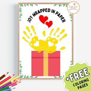 Christmas Handprint Craft, PRINTABLE Christmas Activity for Kids ...