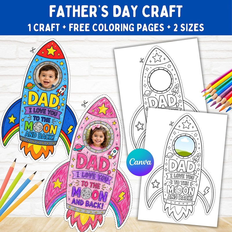Rocket Father Card - Etsy UK