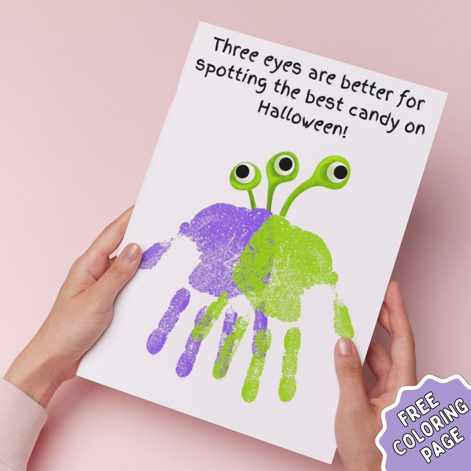 DIY Monster Halloween Handprint Art, Handprint Craft for Kids ...
