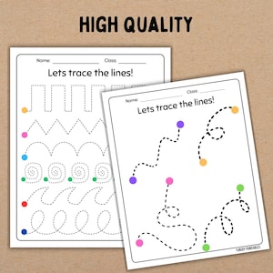 Prek Line Tracing Worksheets, Lines Trace Pages PRINTABLE, Homeschool ...