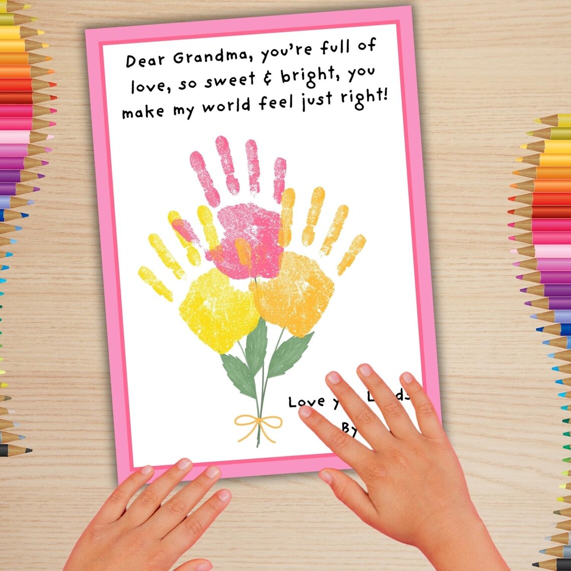 Grandma Handprint Poem PRINTABLE, Mother’s Day Gift From Kids, Toddler ...