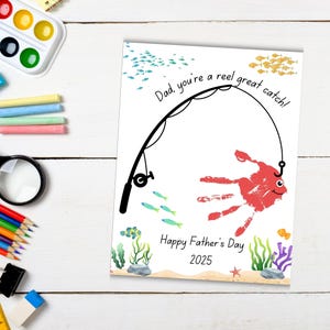 Father's Day Handprint Craft, Gift for Dad, Father's Day Craft ...