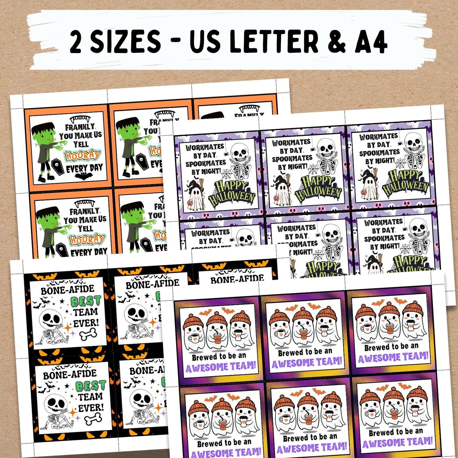PRINTABLE Halloween Treat Tags, Halloween Gift Tags, Halloween Favors ...