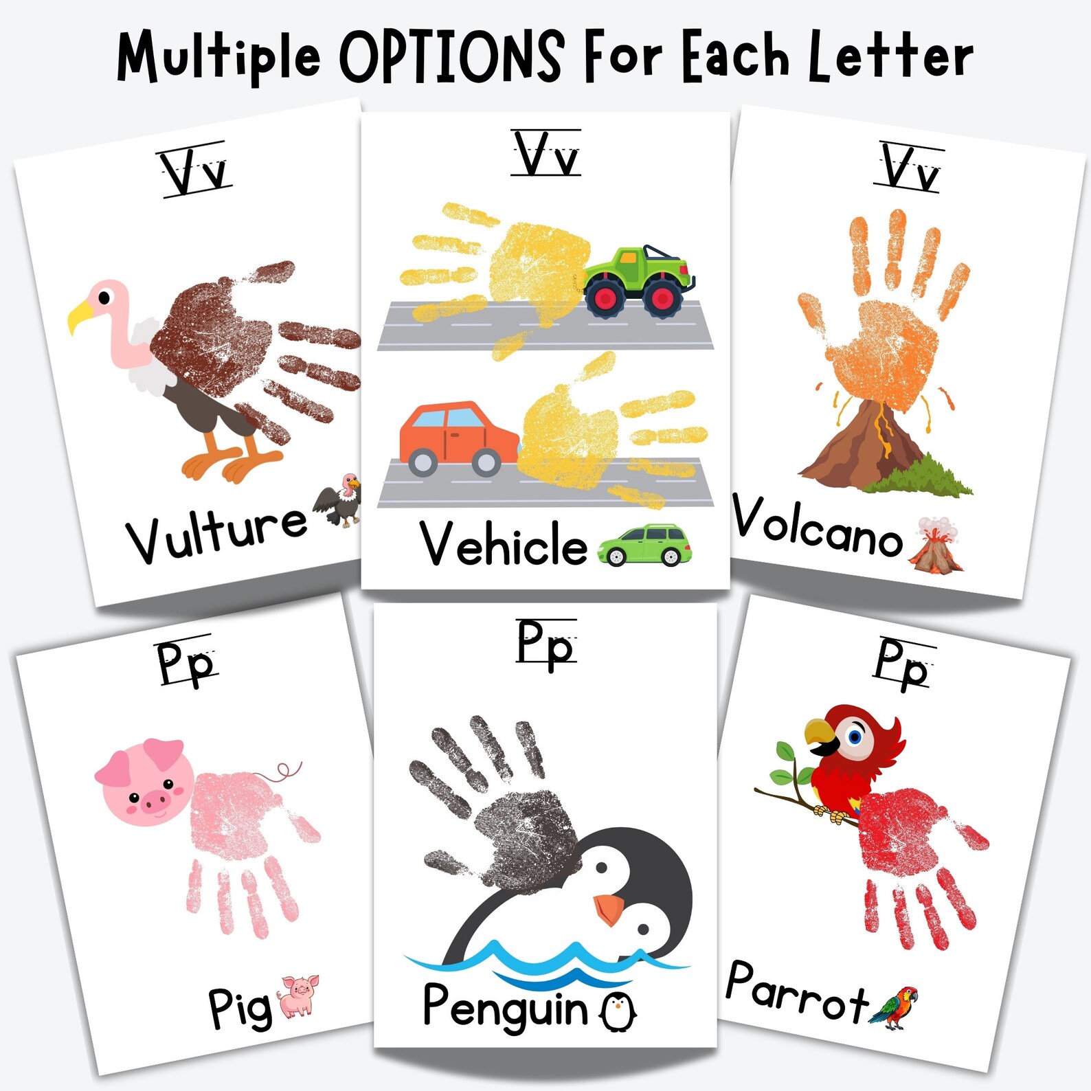 Handprint Alphabet Book Template, Preschool & Kindergarten Craft, DIY ...