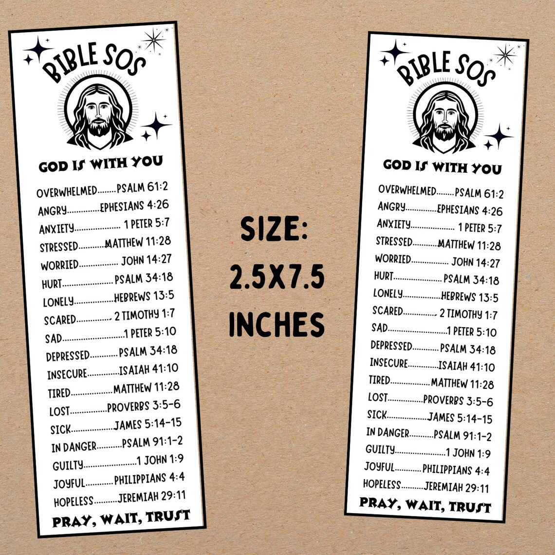 Bible Emergency Numbers Cards, Bible Verse Bookmark, Bible Feelings ...