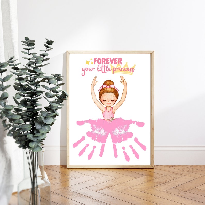 Daddy's Little Princess, Fathers Day Handprint Keepsake for Dad ...