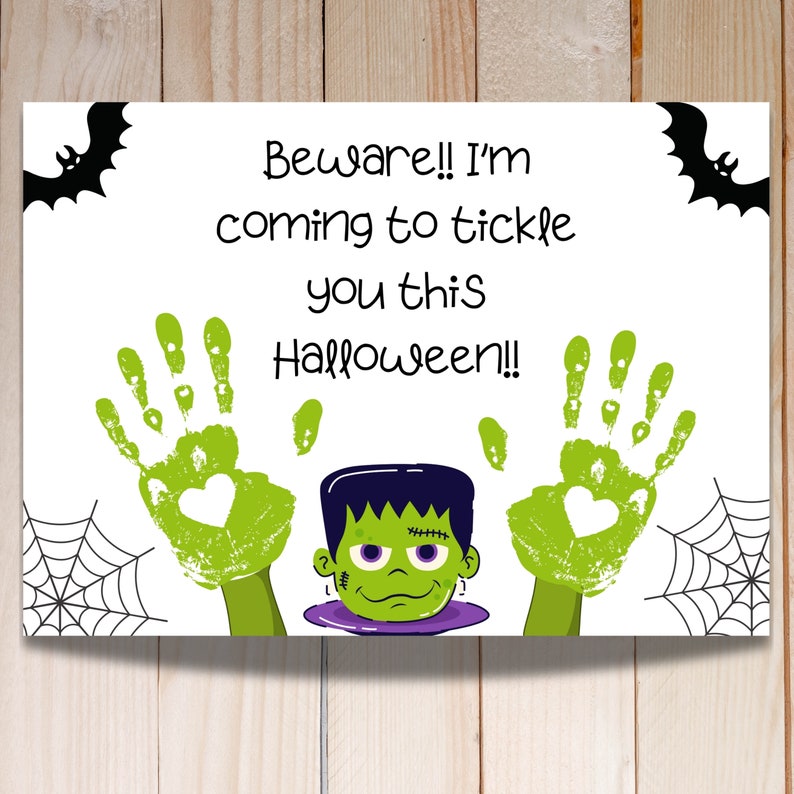 PRINTABLE Halloween Handprint Activity, Handprint Art Craft ...