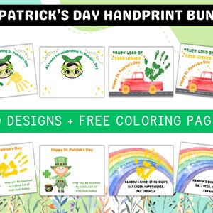 St. Patrick's Day Handprint Craft BUNDLE, Printable DIY Craft Activity ...