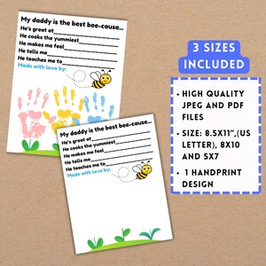 Father's Day Handprint Activity, Dad Handprint Craft, Printable ...