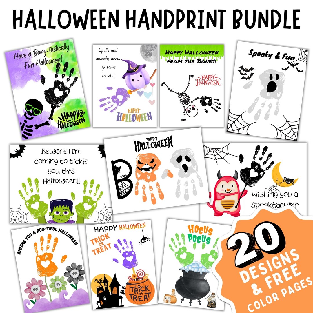 DIY Halloween Handprint Craft, Halloween Crafts, Halloween Handprint ...