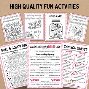 Printable Valentine's Day Kids Activities, Valentine's Day BUNDLE ...