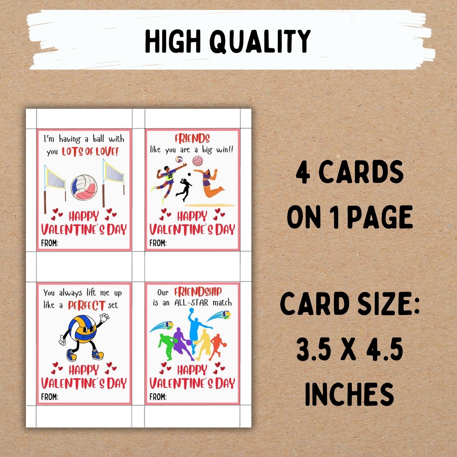 Volleyball Valentine Cards, Volleyball Valentines, PRINTABLE Volleyball ...