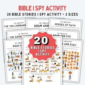 Bible I Spy Activity, PRINTABLE Bible Quiet Time Activity, Bible ...