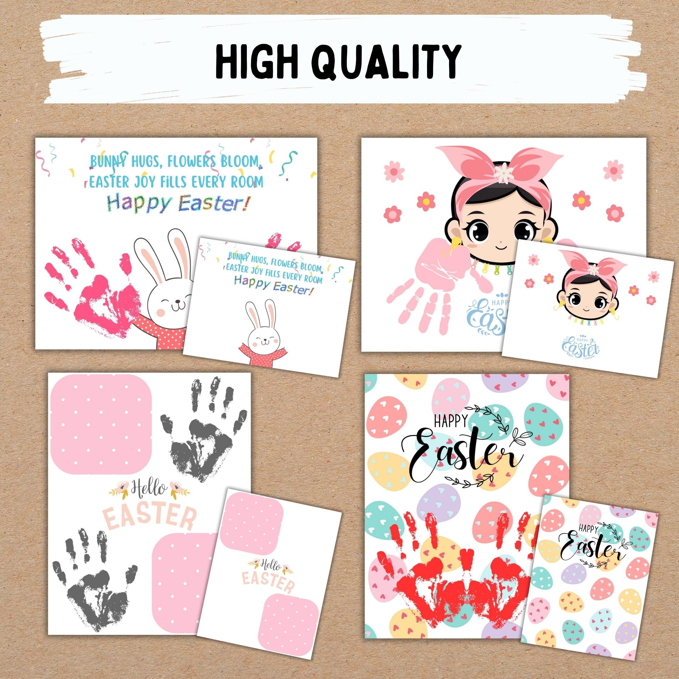 Easter Handprint Art Craft BUNDLE, Easter Keepsake Art, Happy Easter ...