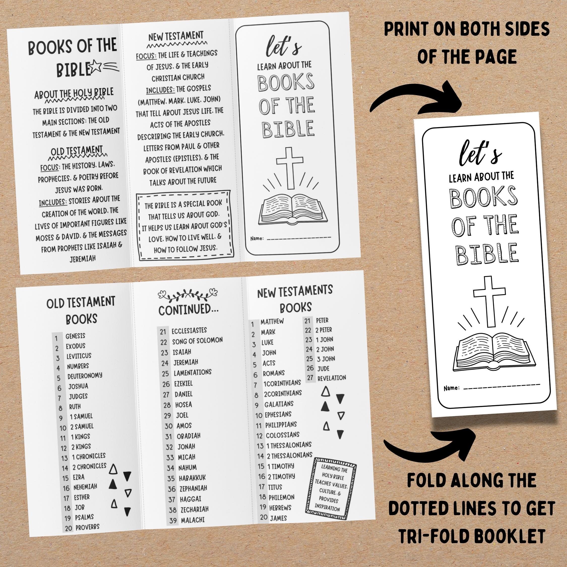 PRINTABLE Books of the Bible Activity BUNDLE, Books of the Bible ...